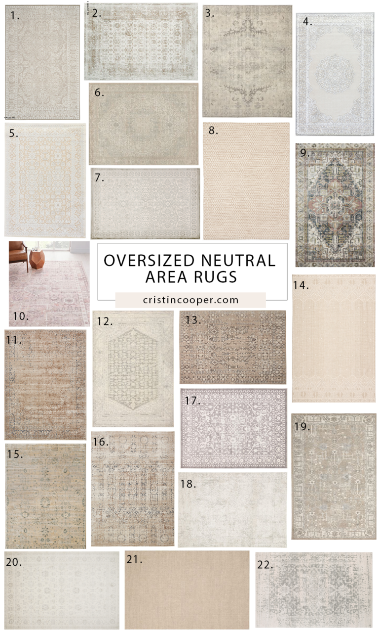 Where to Find Large Neutral Area Rugs - Cristin Cooper